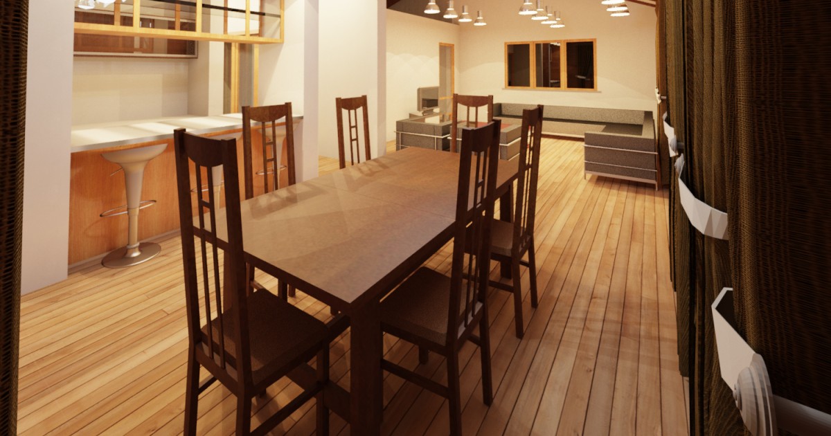 Kitchen dining living area | Autodesk Community Gallery