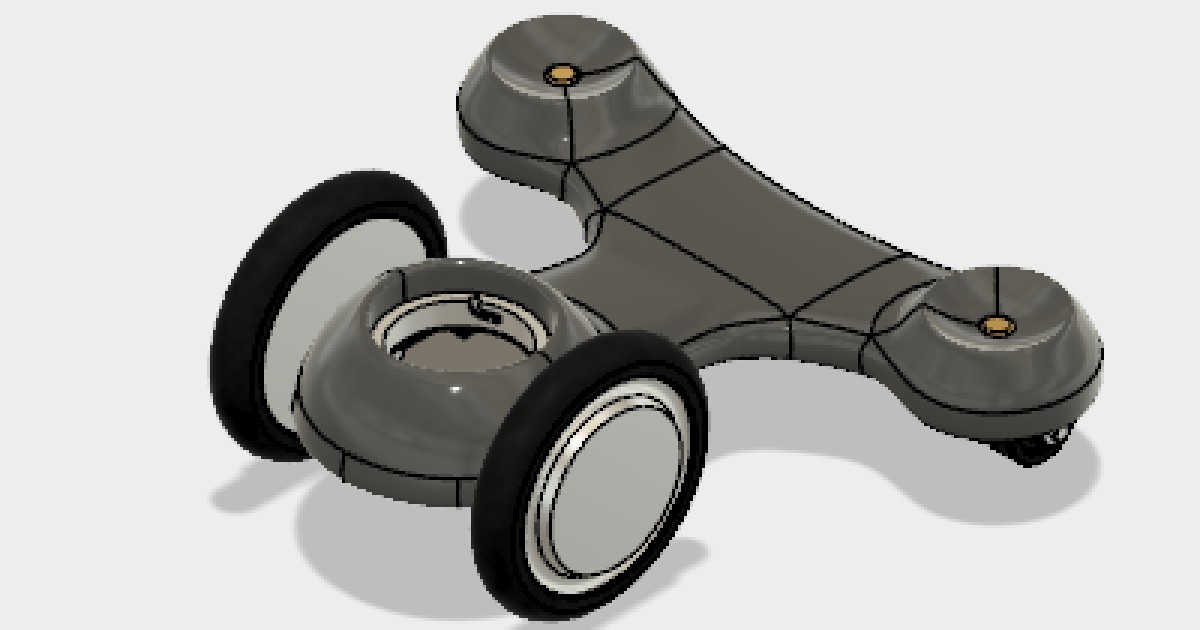 Three-wheeled base for a small, Roomba-like robot | Autodesk Community ...
