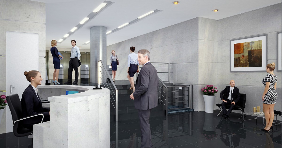 Interior recepcion Edificio empresarial | Autodesk Community Gallery