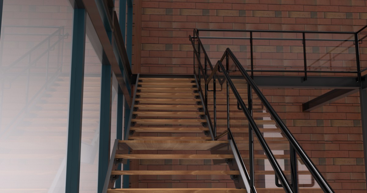 Advance Steel Stair Render | Autodesk Community Gallery