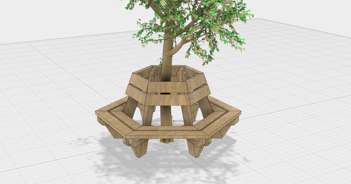 Romantic tree bench | Autodesk Community Gallery