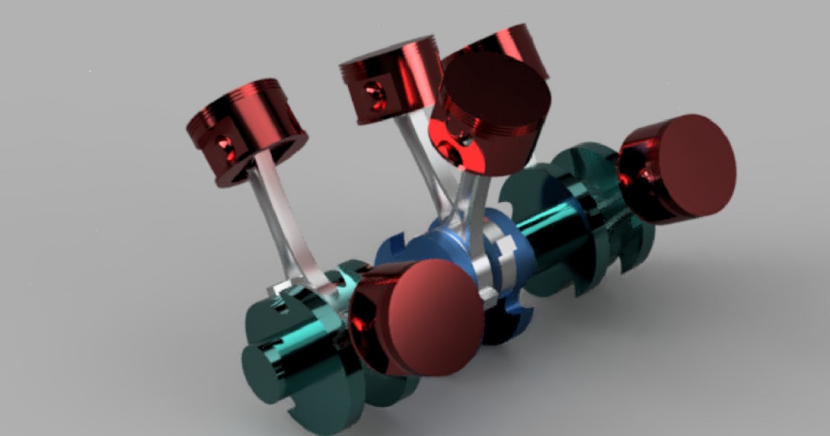 V6 Engine Assembly - By Tech Mantra | Autodesk Community Gallery