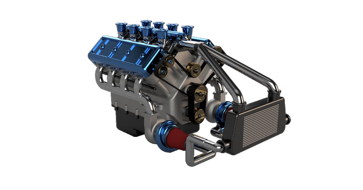 V8 Biturbo Engine | Autodesk Community Gallery