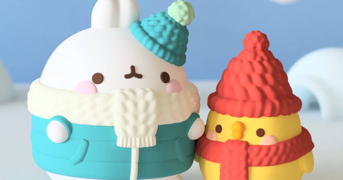 Molang Character Modeling - Winter Molang & PiuPiu | Autodesk Community ...
