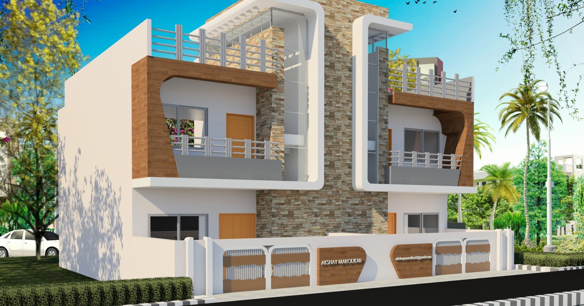 3D view Row House | Autodesk Community Gallery