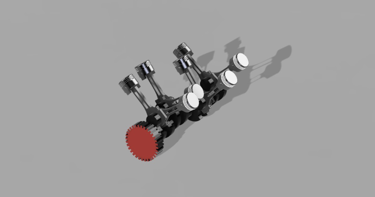 Piston arrangement in V8 Engine | Autodesk Community Gallery