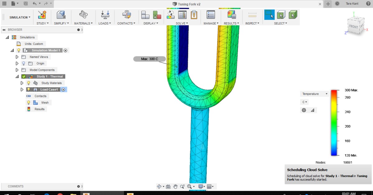 Fork thermal simulation | Autodesk Community Gallery