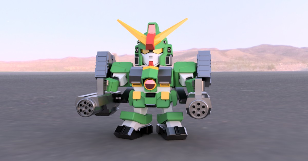 GUNDAM Leopard-da-vinci Super Deformed | Autodesk Community Gallery