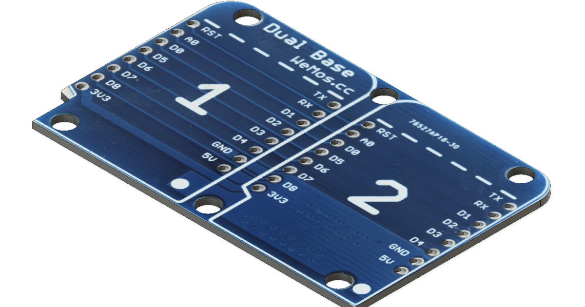 WeMos Dual Base Plate | Autodesk Community Gallery