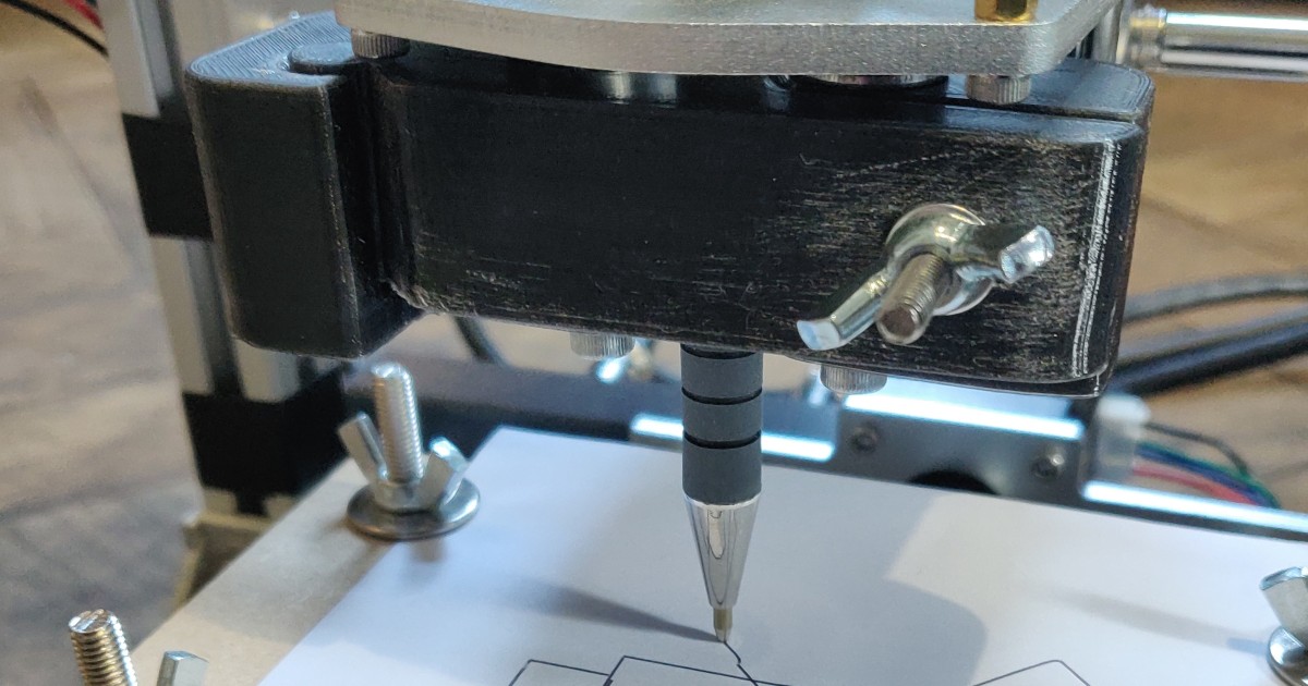 Pen holder for CNC plotter | Autodesk Community Gallery
