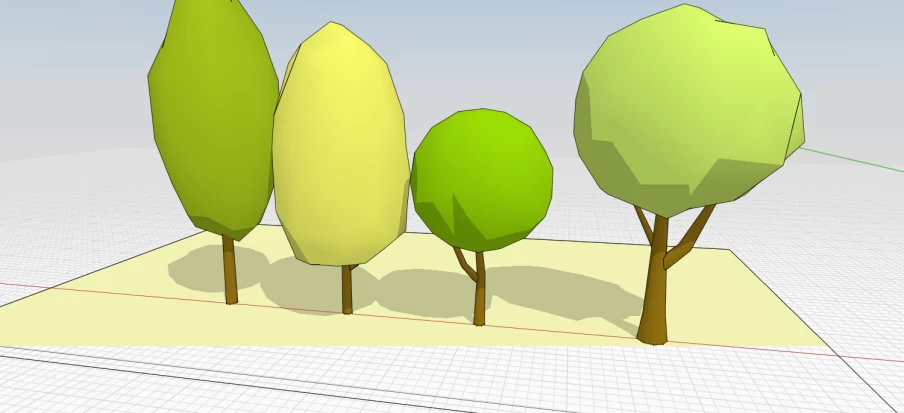 Low polygon Cartoon Trees | Autodesk Community Gallery