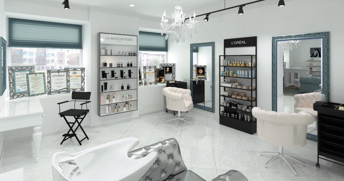 Interior visualization of a beauty salon | Autodesk Community Gallery