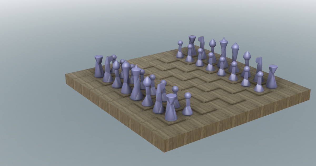 Chess Set Hermann Ohme Revisited | Autodesk Community Gallery