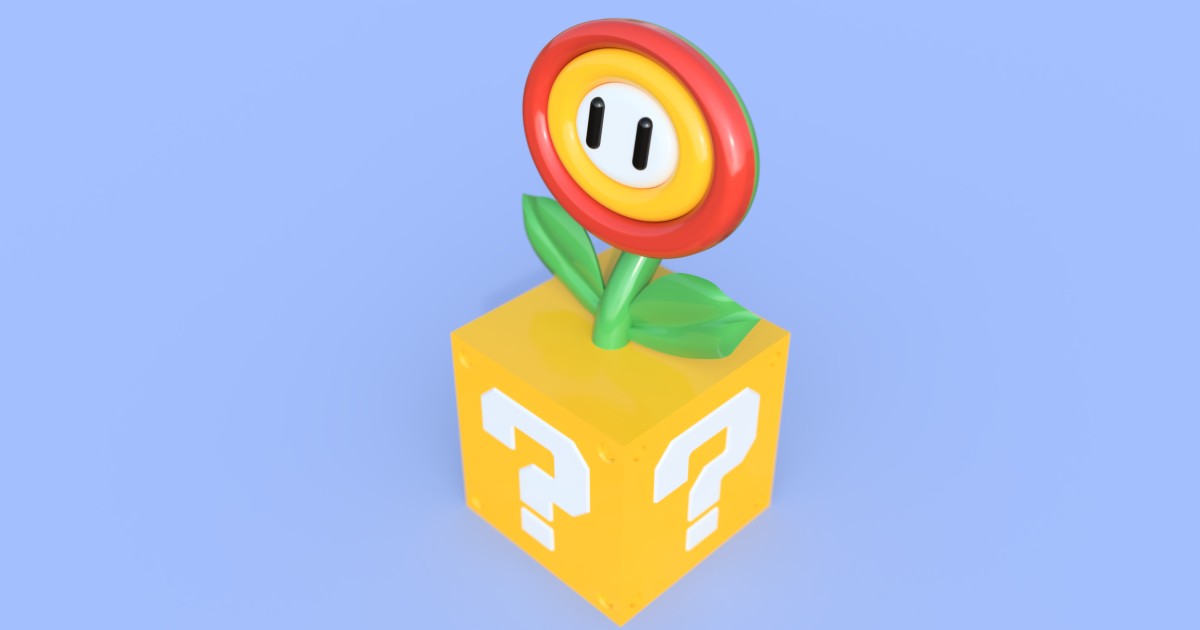 Super Mario Fire Flower in ? Block | Autodesk Community Gallery