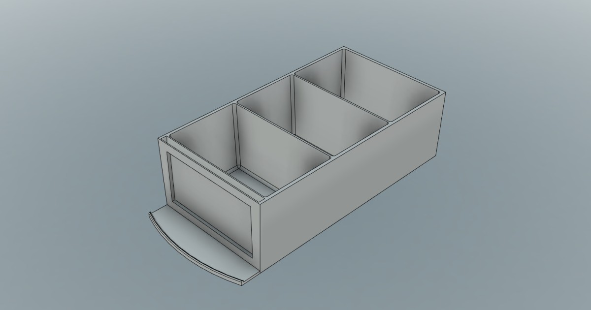 3 Compartment Component Drawer | Autodesk Community Gallery