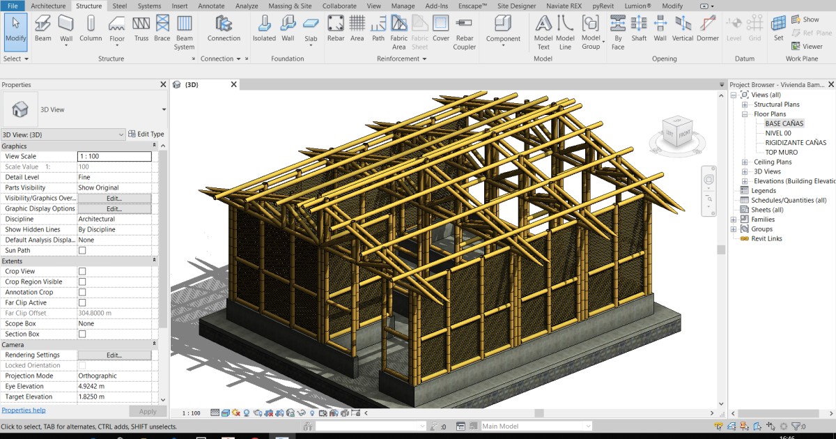 Modelo Casa de Bambú - LOD 350 | Autodesk Community Gallery