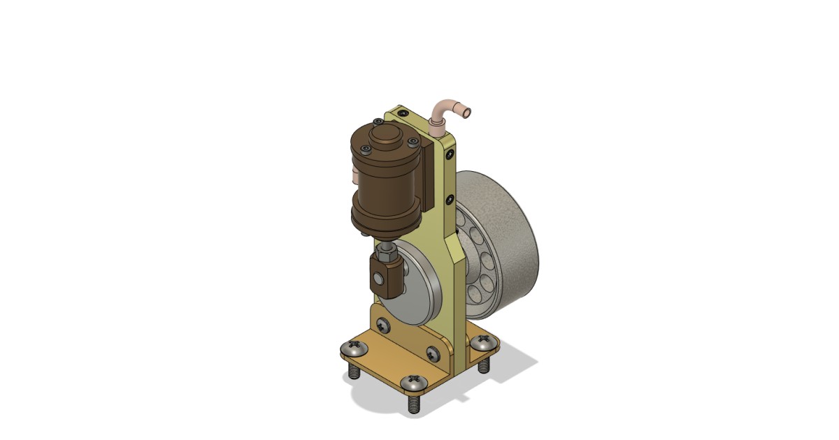 SINGLE CYLINDER OSCILLATING STEAM ENGINE | Autodesk Community Gallery