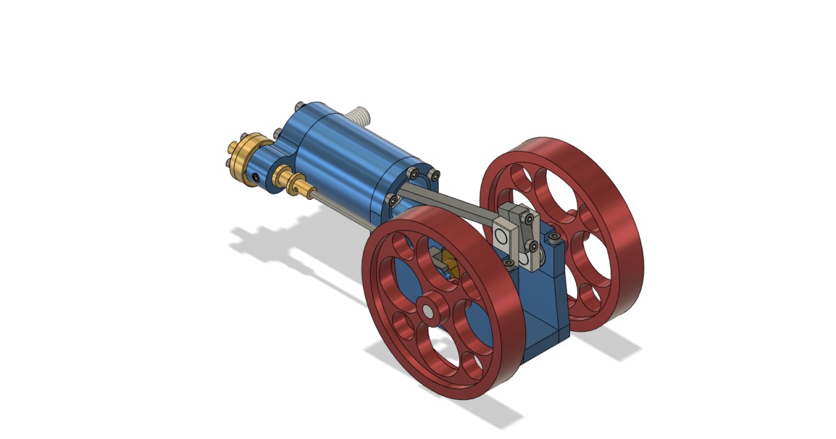 1 CYLINDER HORIZONTAL COMPRESSED AIR HIT AND MISS ENGINE (çizildi ...
