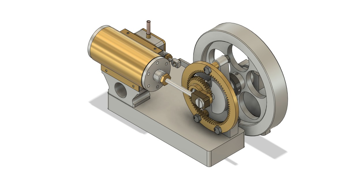 1 CYLINDER HORIZONTAL GEARED STEAM ENGINE | Autodesk Community Gallery