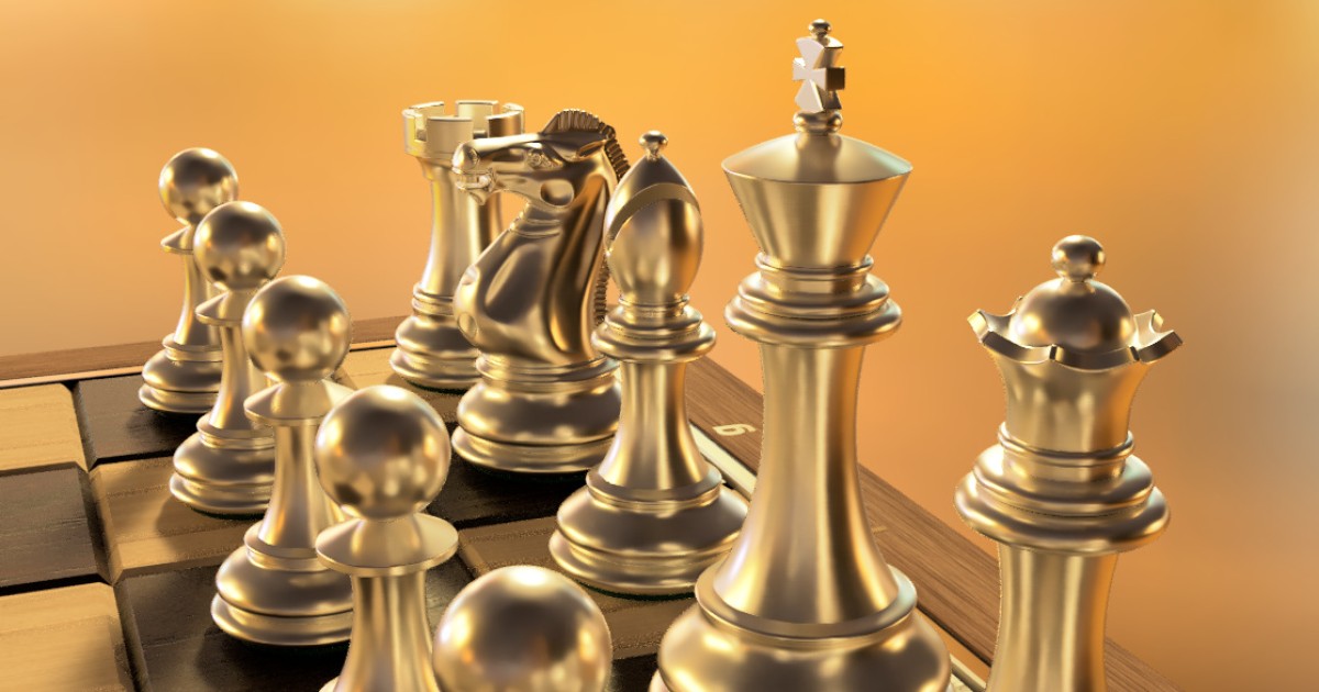 Chess board and classic pieces | Autodesk Community Gallery