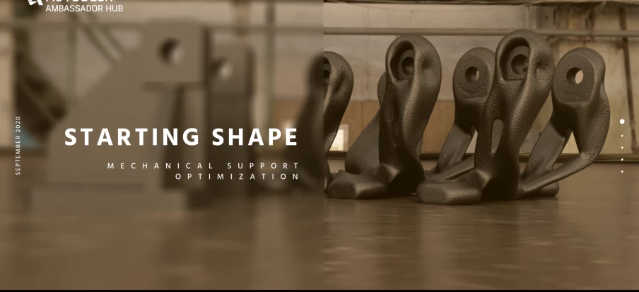 Starting Shape - Mechanical support optimization - Generative Design | Autodesk Community Gallery