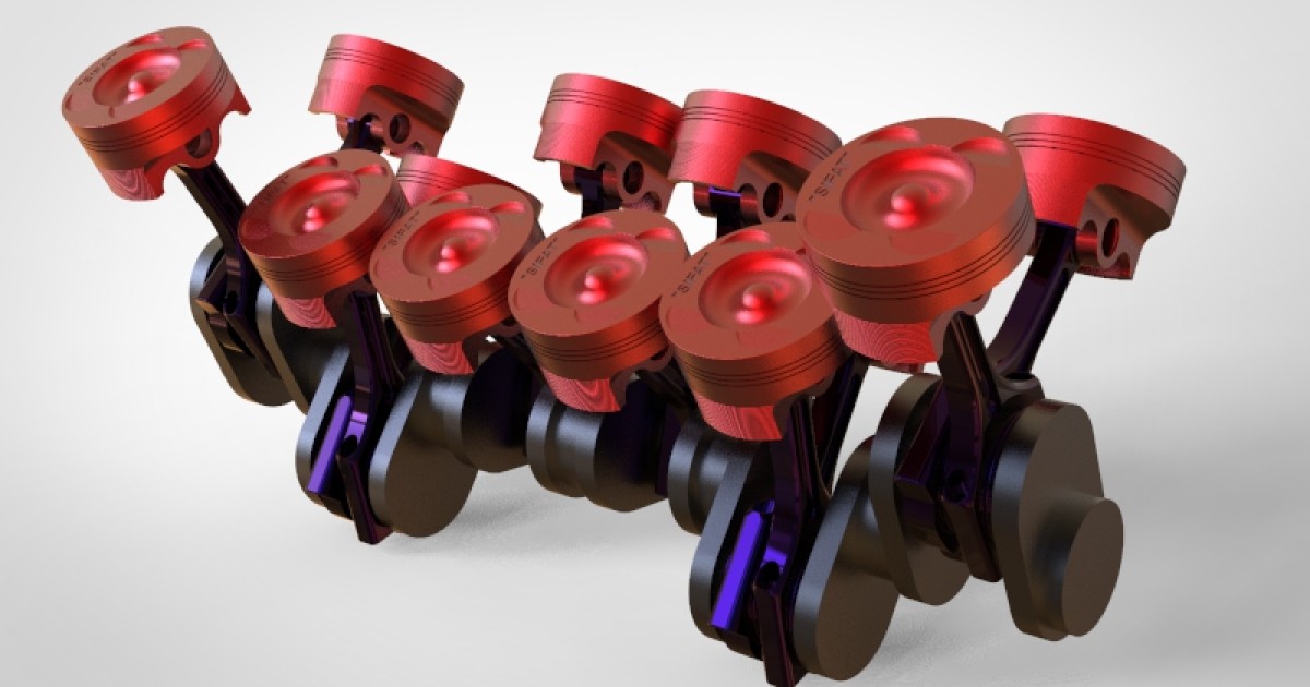 Piston with crankshaft assembly | Autodesk Community Gallery