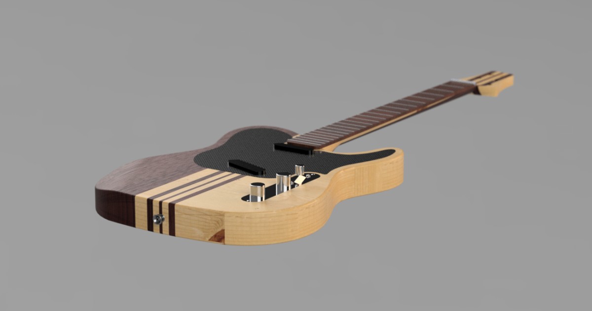 Neckthrough Telecaster Style Electric Guitar | Autodesk Community Gallery