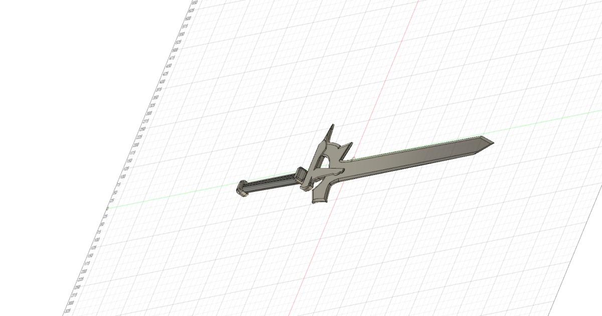 Kirito Sword (Black) | Autodesk Community Gallery
