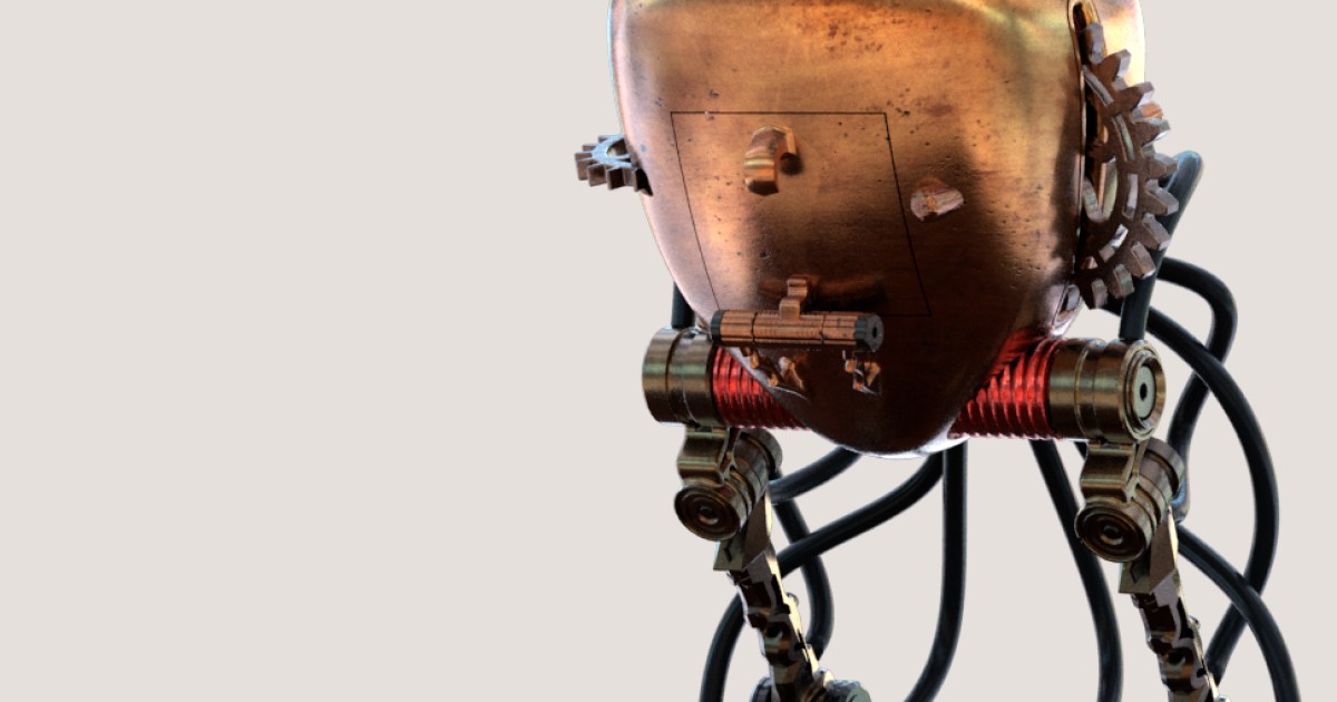Steampunk Robot Nigel (n1g3l) Flight of the Arrowhead Leonardo Gulli 3D ...