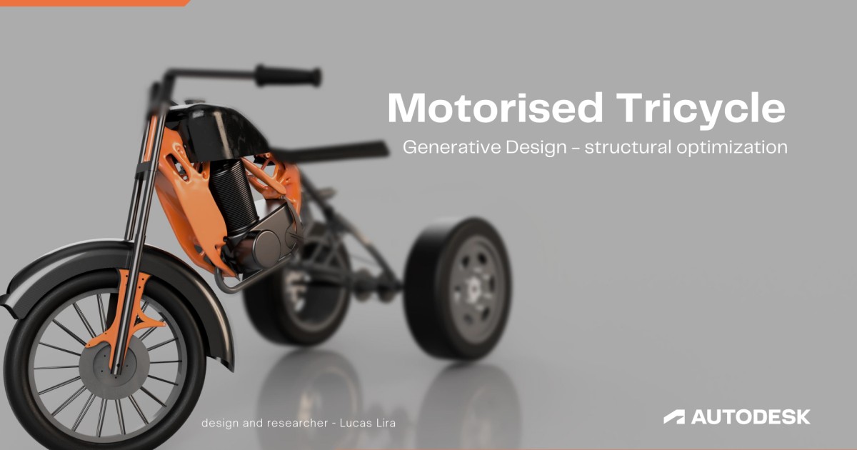 Motorised Tricycle - Generative Design - structural optimization Fusion ...