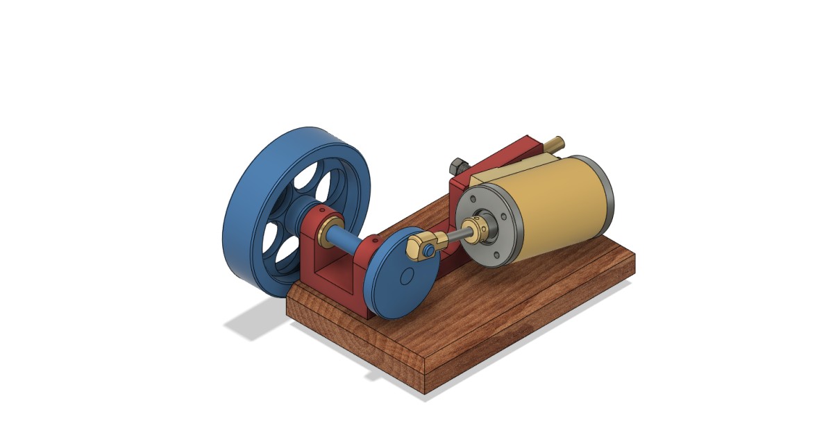 SIMPLE 1 CYLINDER OSCILLATING STEAM ENGINE | Autodesk Community Gallery