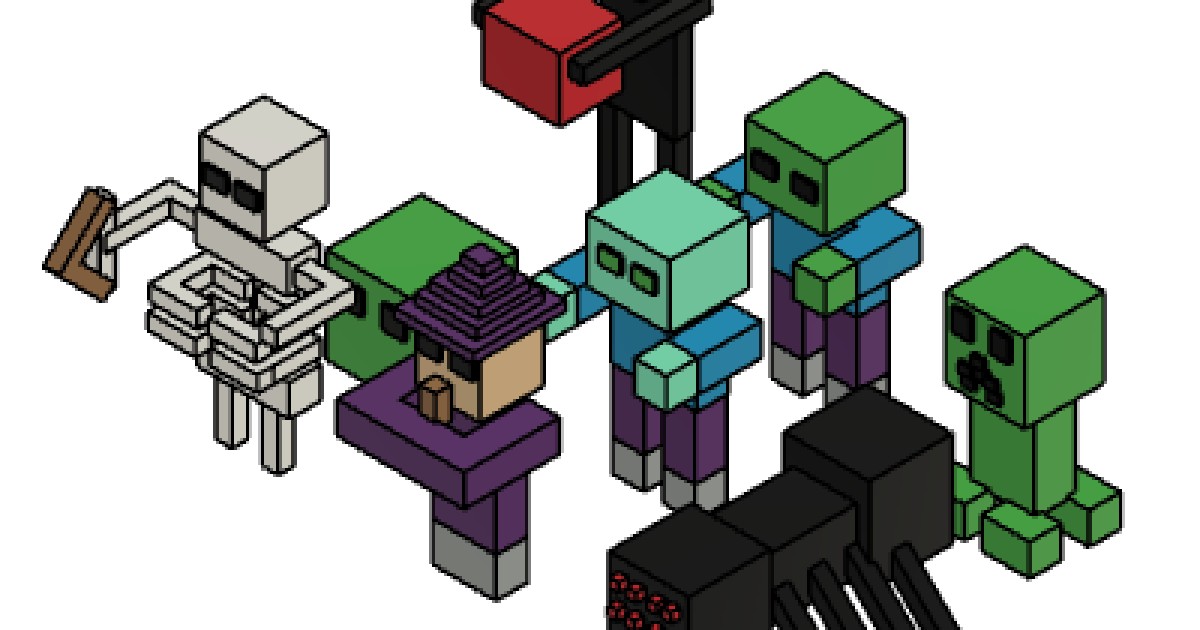 MOBS - MINECRAFT - TINKERCAD AND FUSION 360 | Autodesk Community Gallery