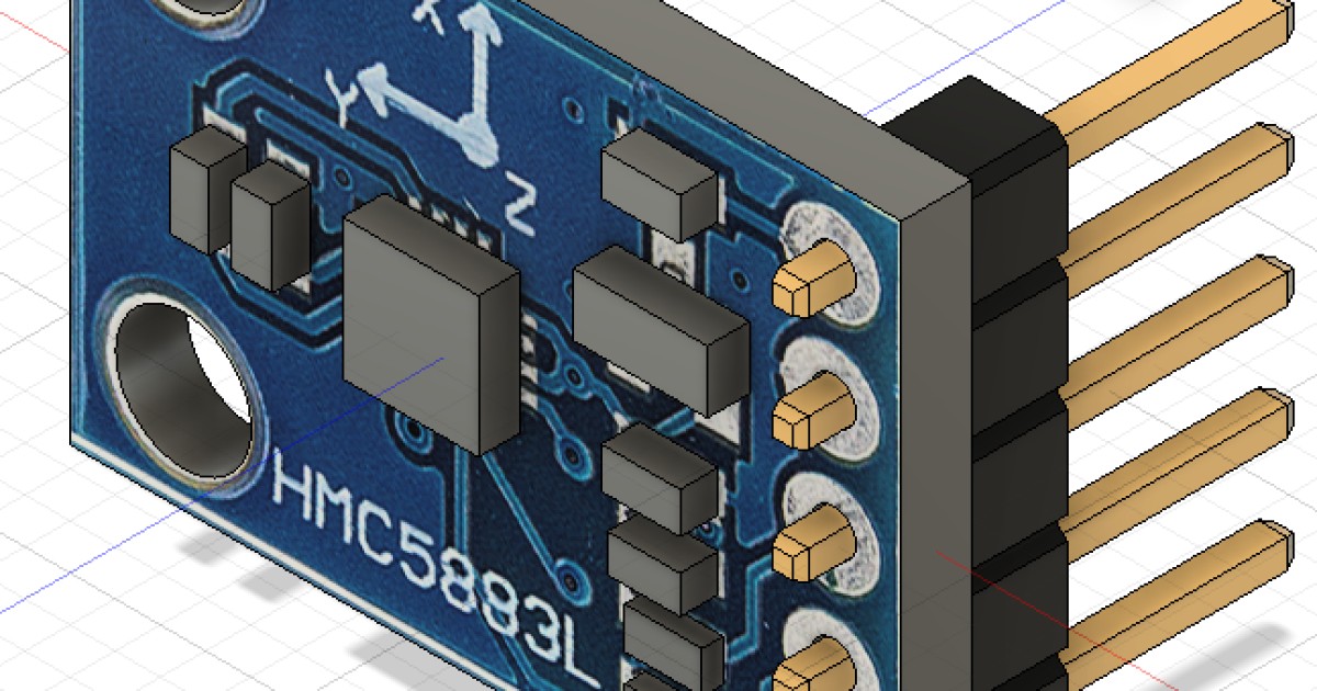 HMC-5883L HW-127 Magnetometer CAD Model | Autodesk Community Gallery