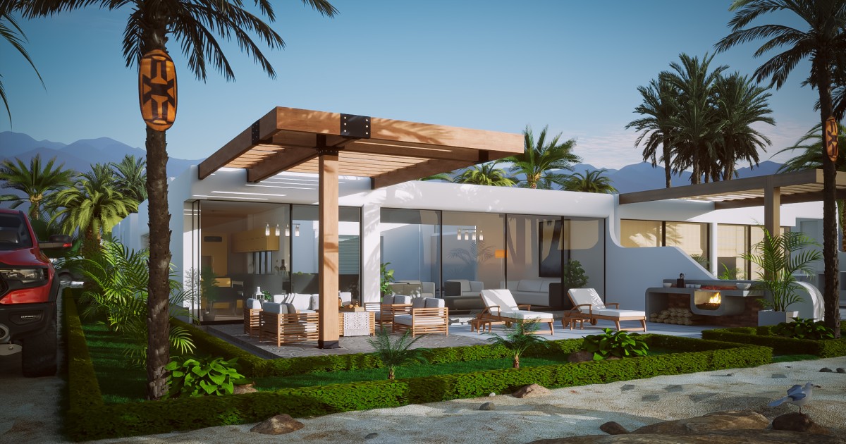 Exterior terrace view first module-Beach house | Autodesk Community Gallery