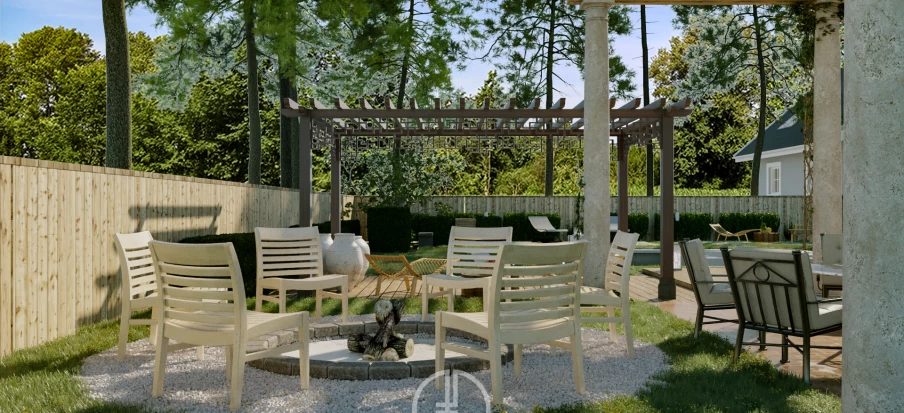 3D rendering of a backyard landscape | Autodesk Community Gallery