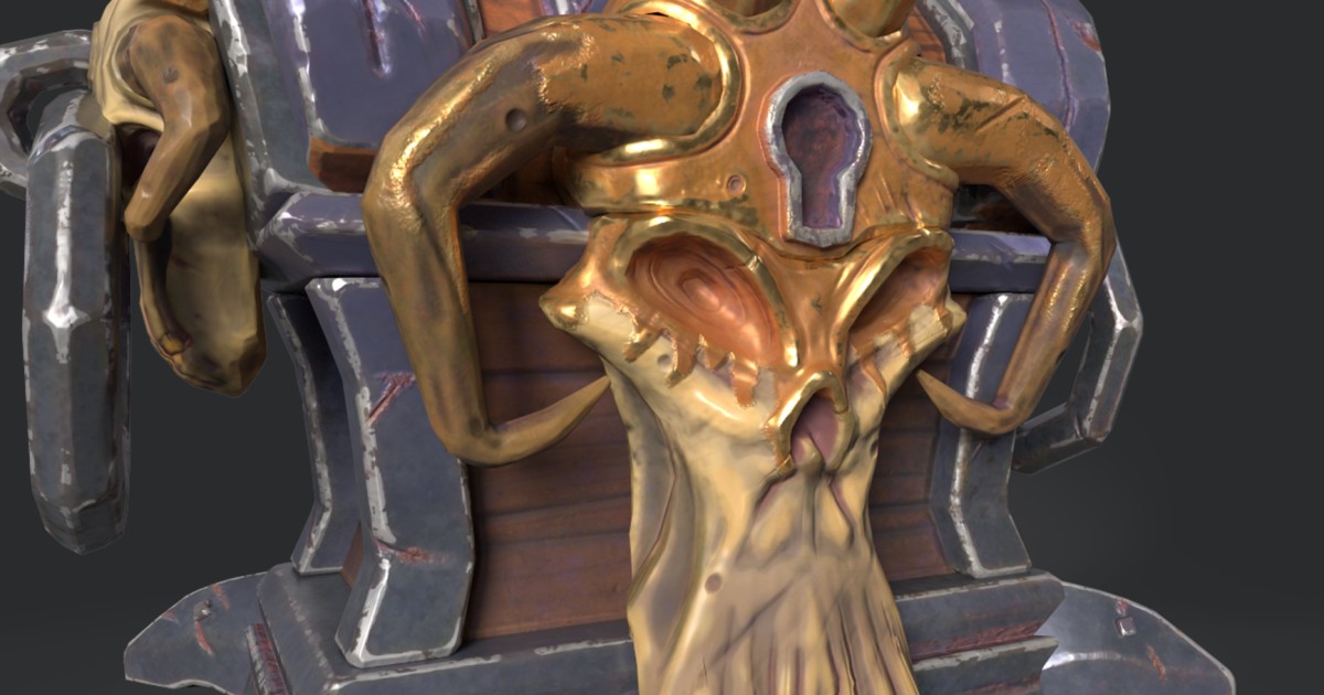 Stylized Demon Chest | Autodesk Community Gallery