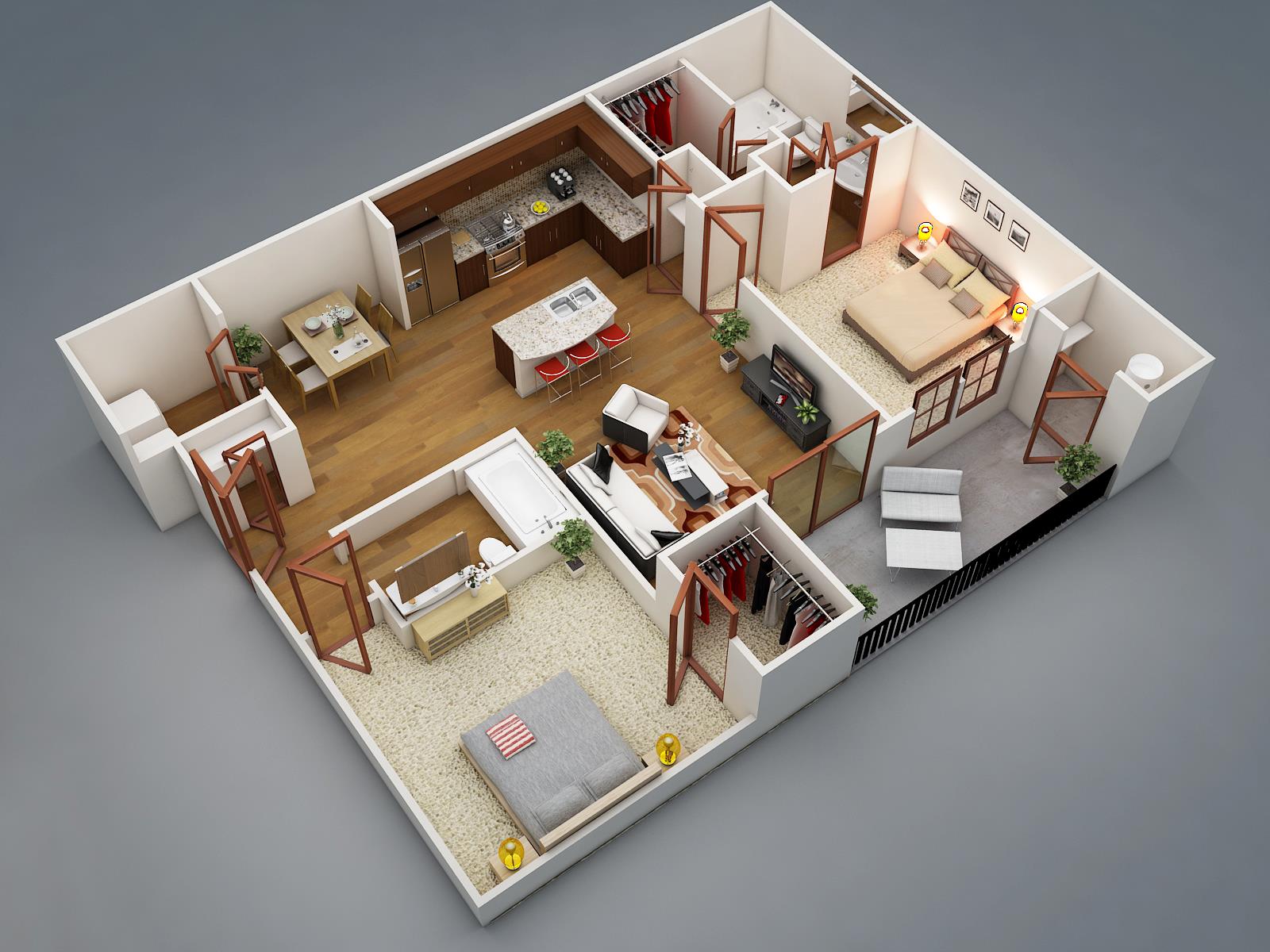 Very Simple House Floor Plans 3d